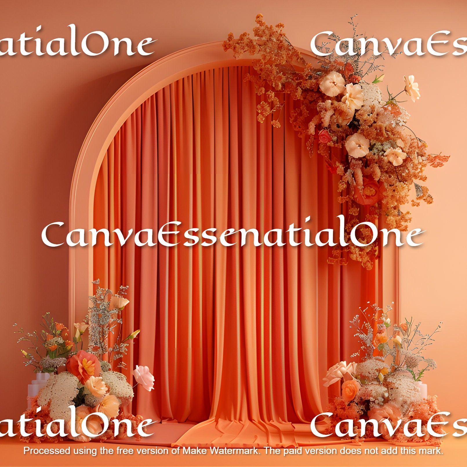 17 Luxury Orange Minimal Arch Backdrop Set, Luxury Backdrop, Luxury ...