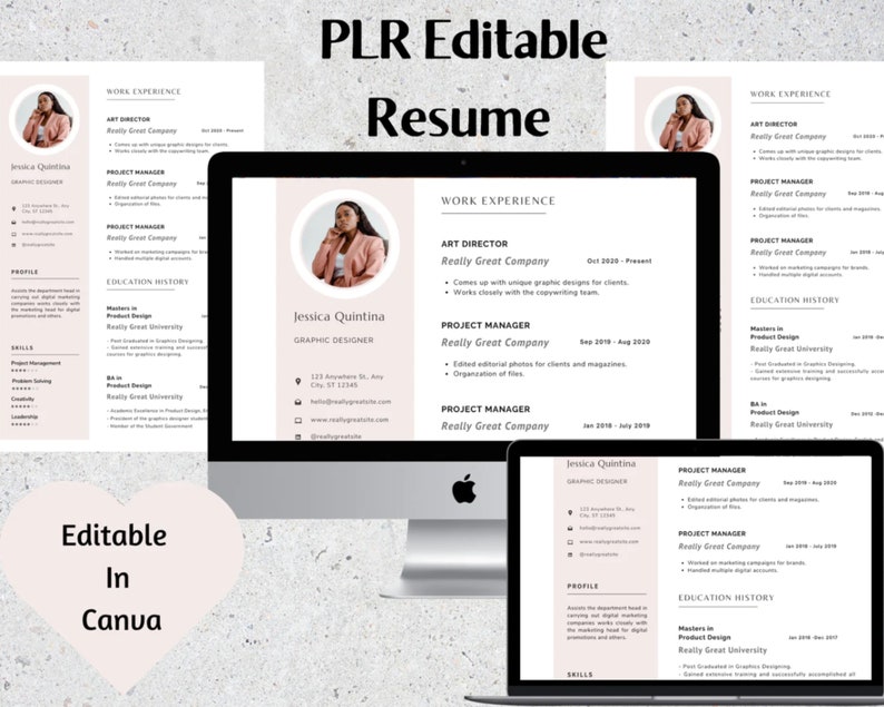 CV TEMPLATE Resume Word. Professional Resume Template. Minimalist ...
