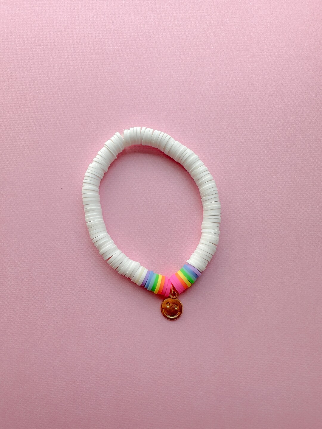 Preppy Bracelet- Rainbow Face - Etsy