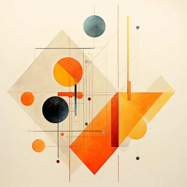 Minimalist Abstract Geometric Art - Etsy