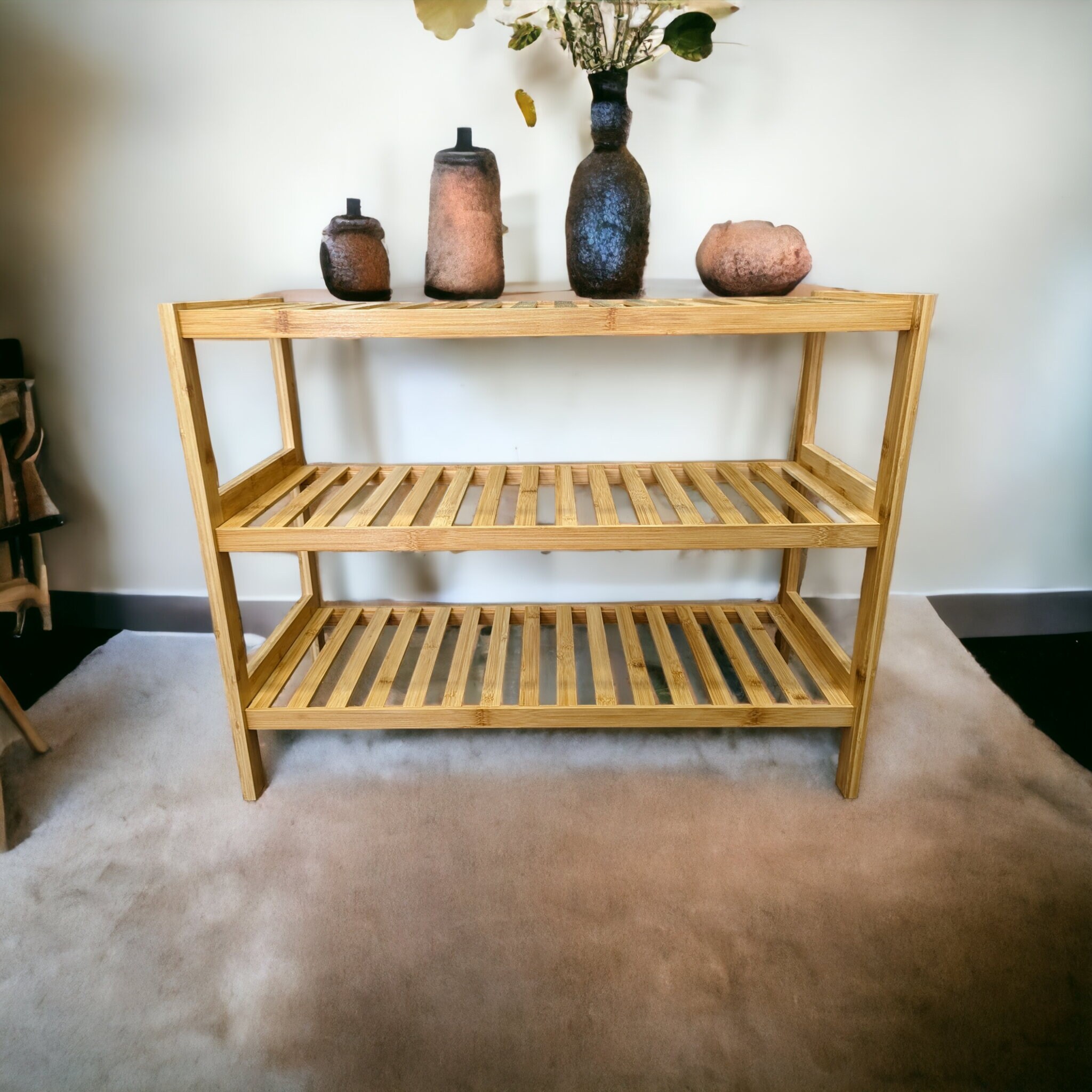 3 Tier Bamboo Shoe Rack Storage Rack Sturdy High Quality - Etsy