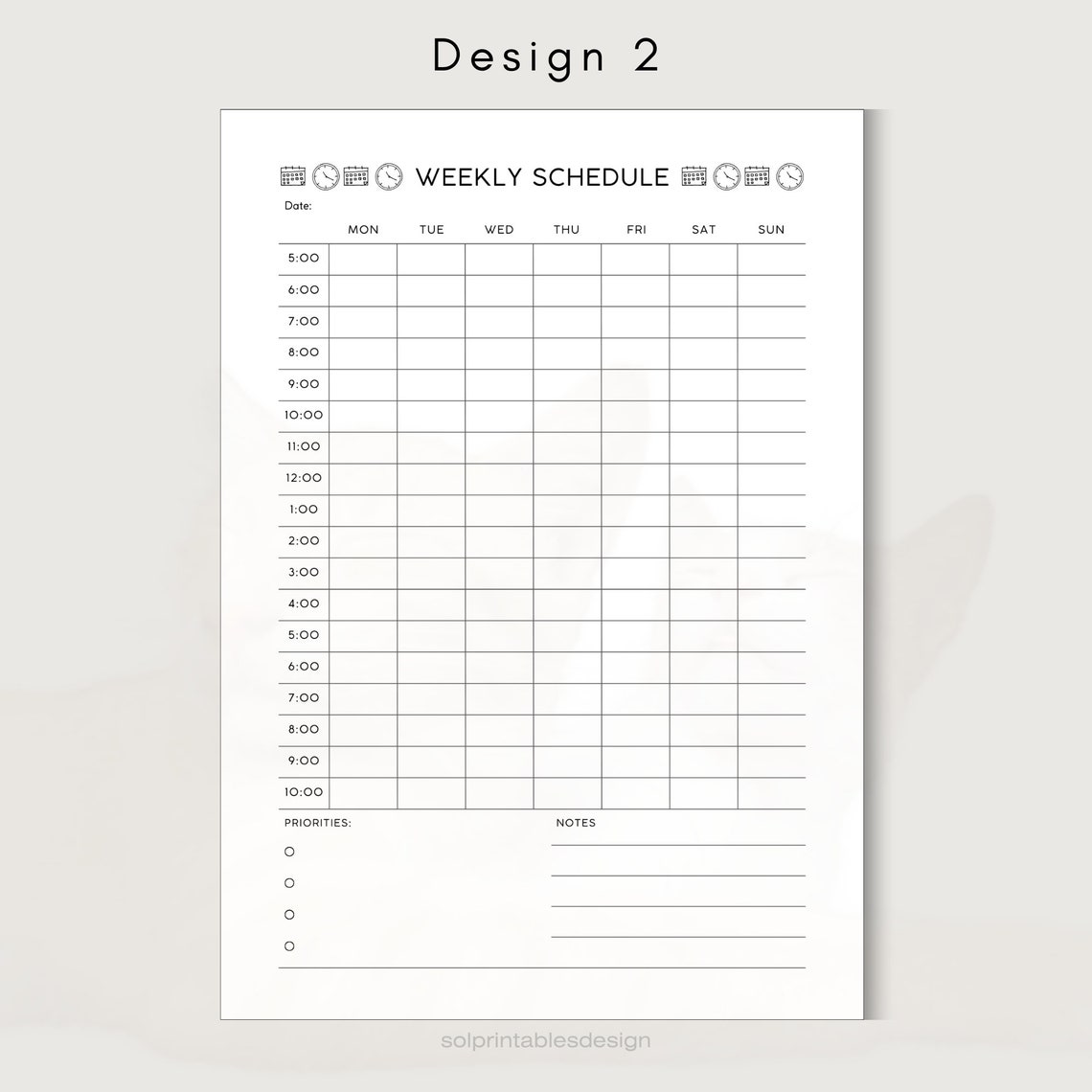 Printable Schedule Planner | Daily Schedule | Weekly Schedule | Monthly ...