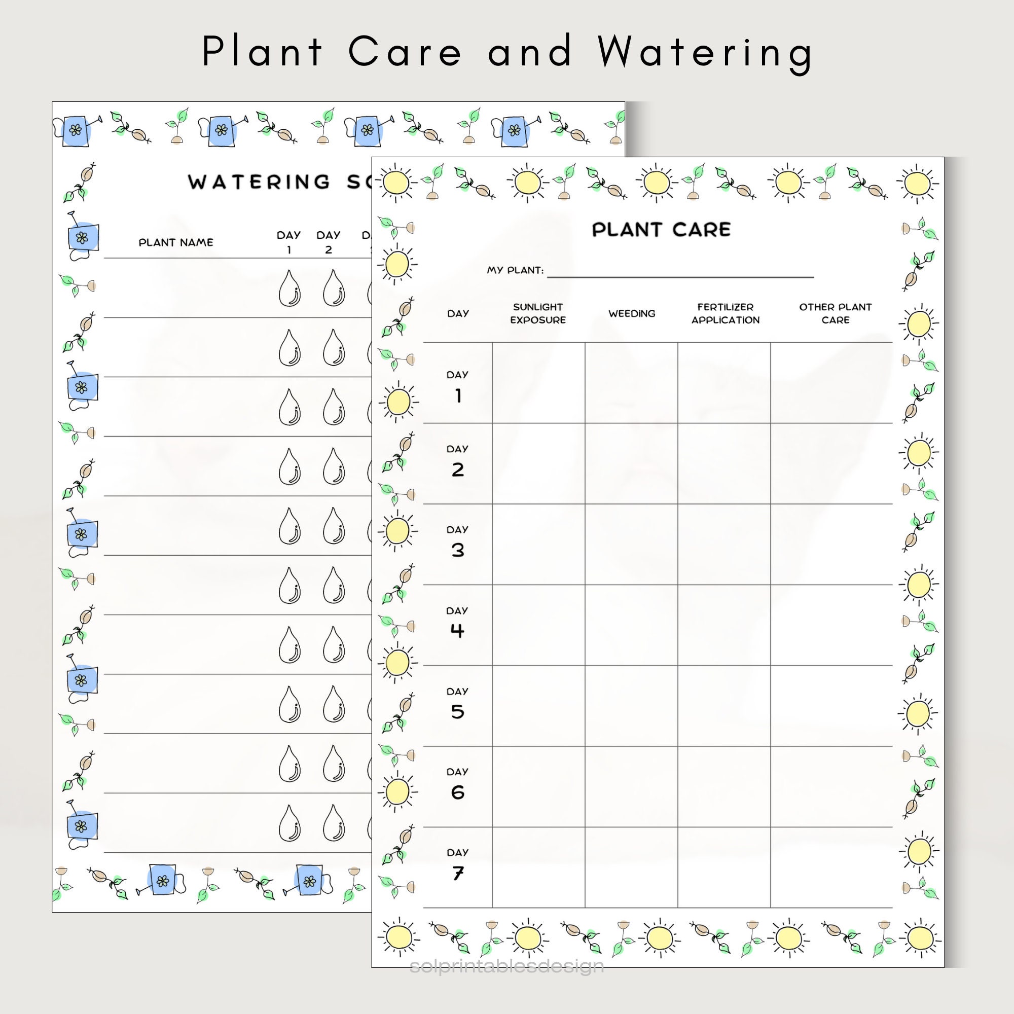Printable Seed Starting Log for Kids Garden Planner for Kids Plant Care ...