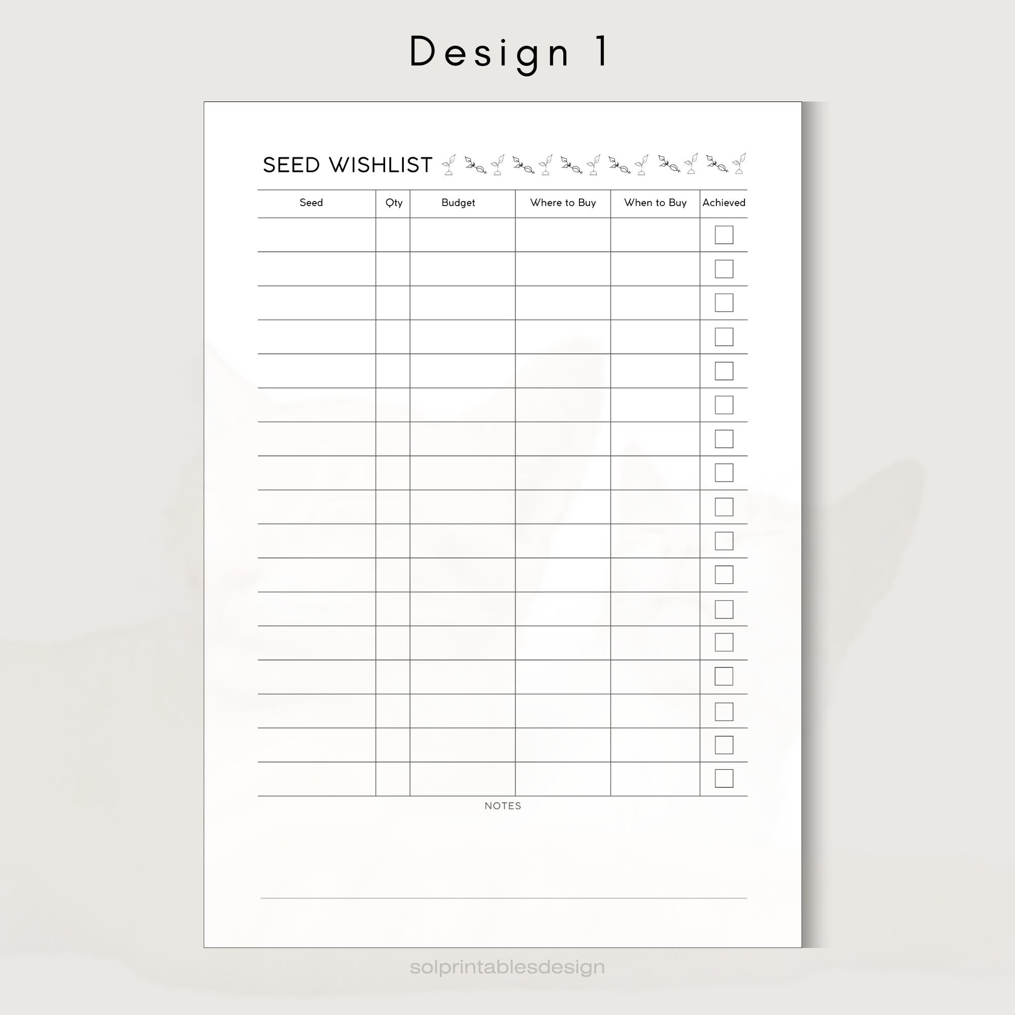 Printable Planting Planner | Seed Inventory | Seed Wishlist | Annual ...