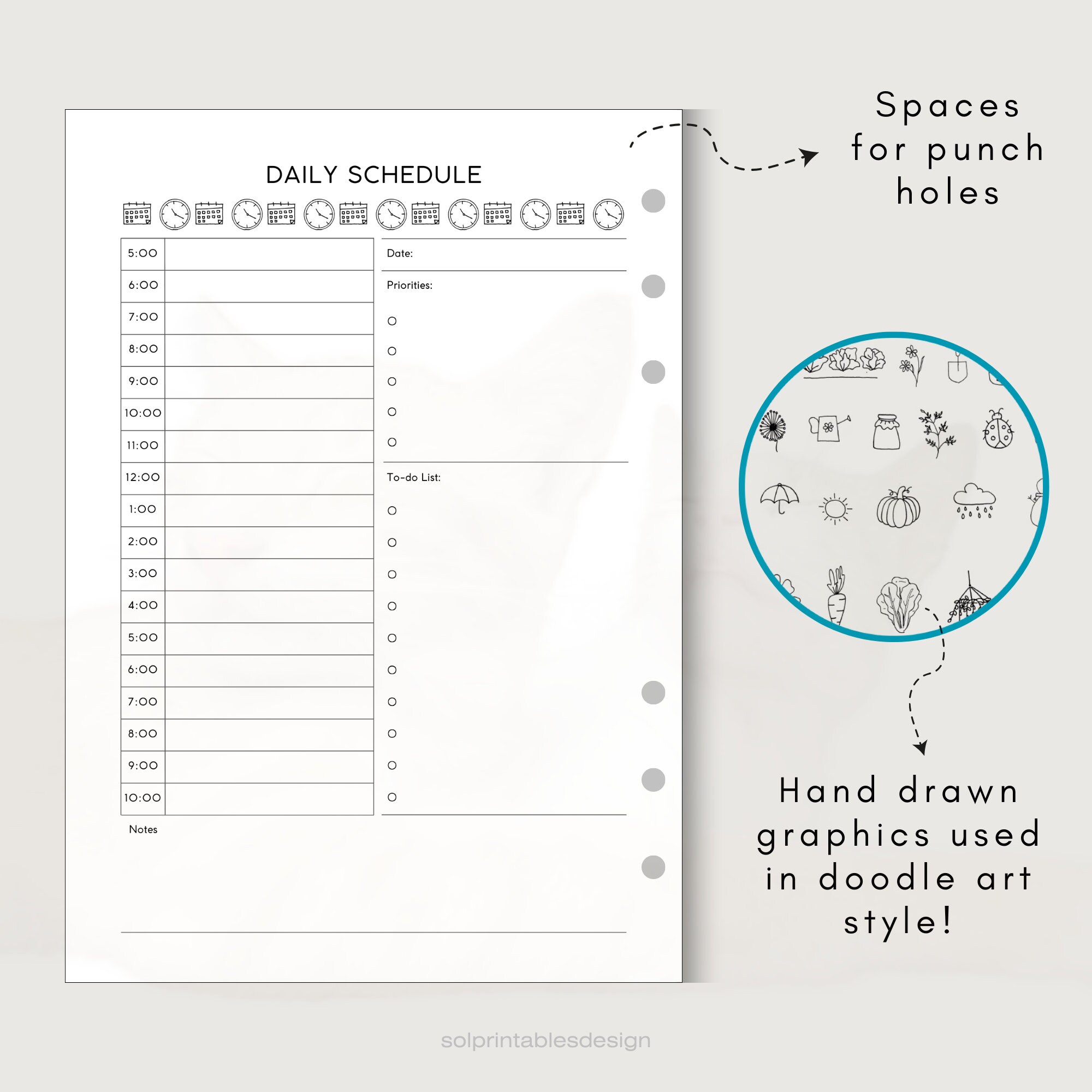 Printable Schedule Planner | Daily Schedule | Weekly Schedule | Monthly ...