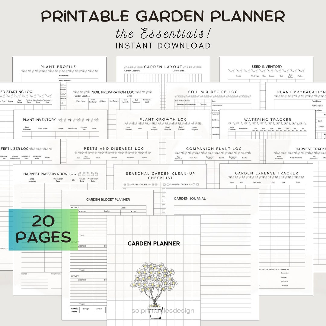 Printable Garden Planner the Essentials! | Starting Gardening and ...