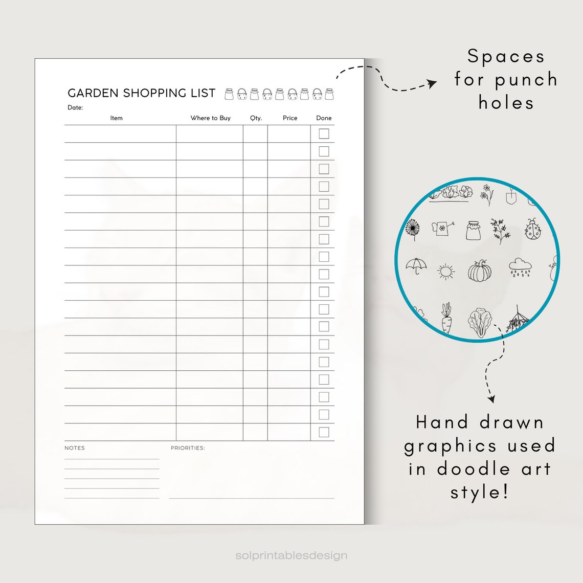 Printable Garden Budget and Expenses Planner | Garden Shopping List ...