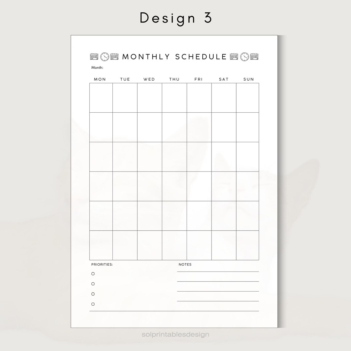 Printable Schedule Planner | Daily Schedule | Weekly Schedule | Monthly ...