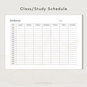 Printable Study Planner | Minimalist Study Planner | Class/study ...
