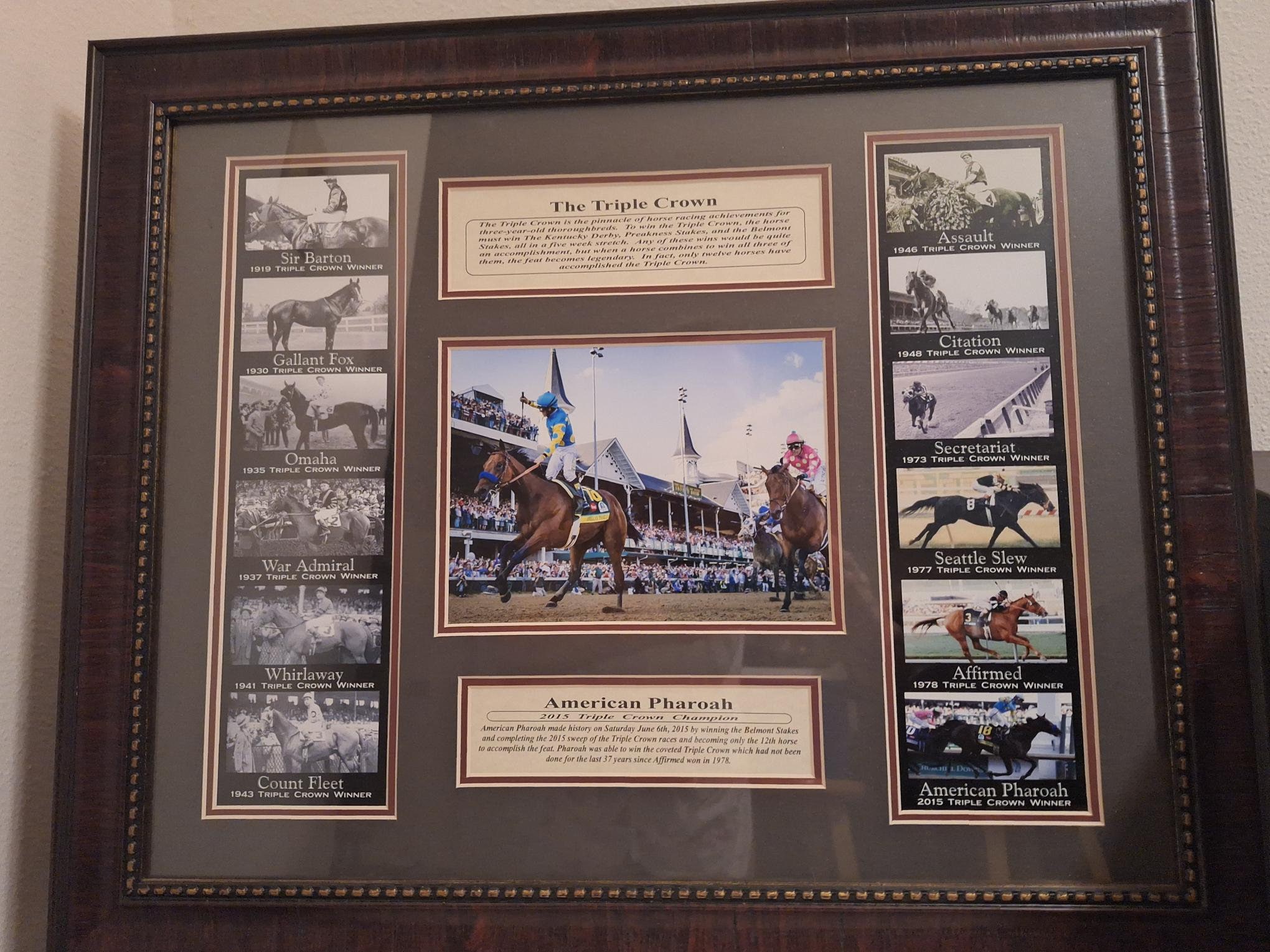 Triple Crown Winners History Framed - Etsy