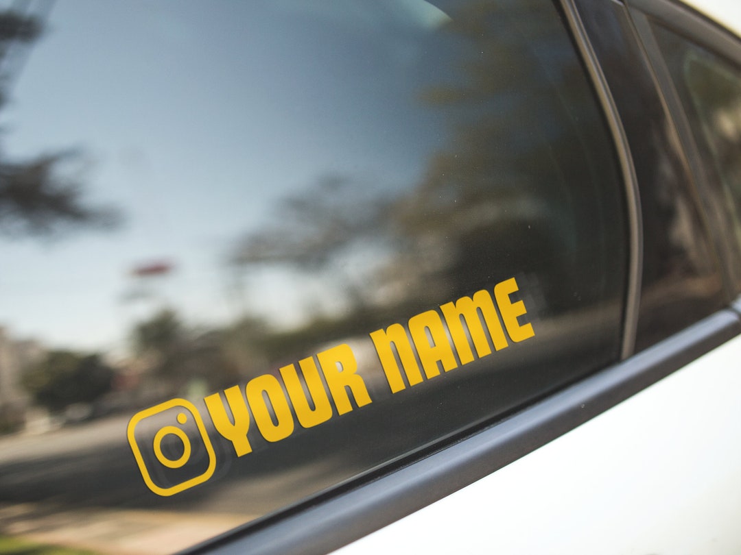 Custom Instagram Name Vinyl Car Decal: Personalized IG Username - Etsy