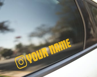 Custom Instagram Name Vinyl Decal Car Window Personalized IG Username ...