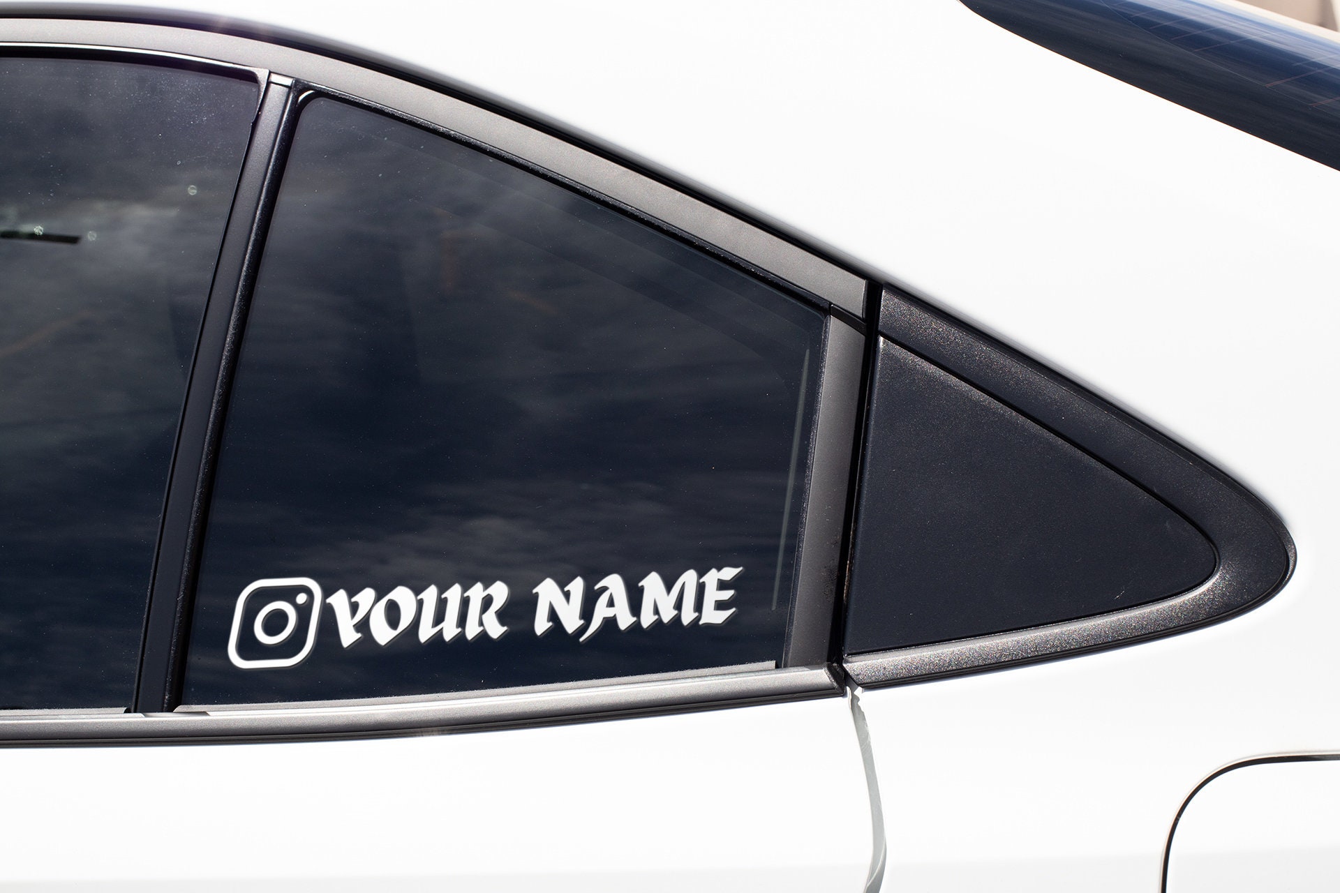 Custom Instagram Name Vinyl Car Decal: Personalized IG Username - Etsy
