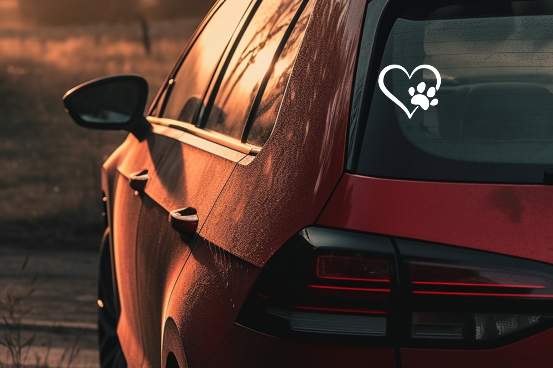 Paw Print Vinyl Decal Sticker Vinyl Car Decal Dog Cat - Etsy