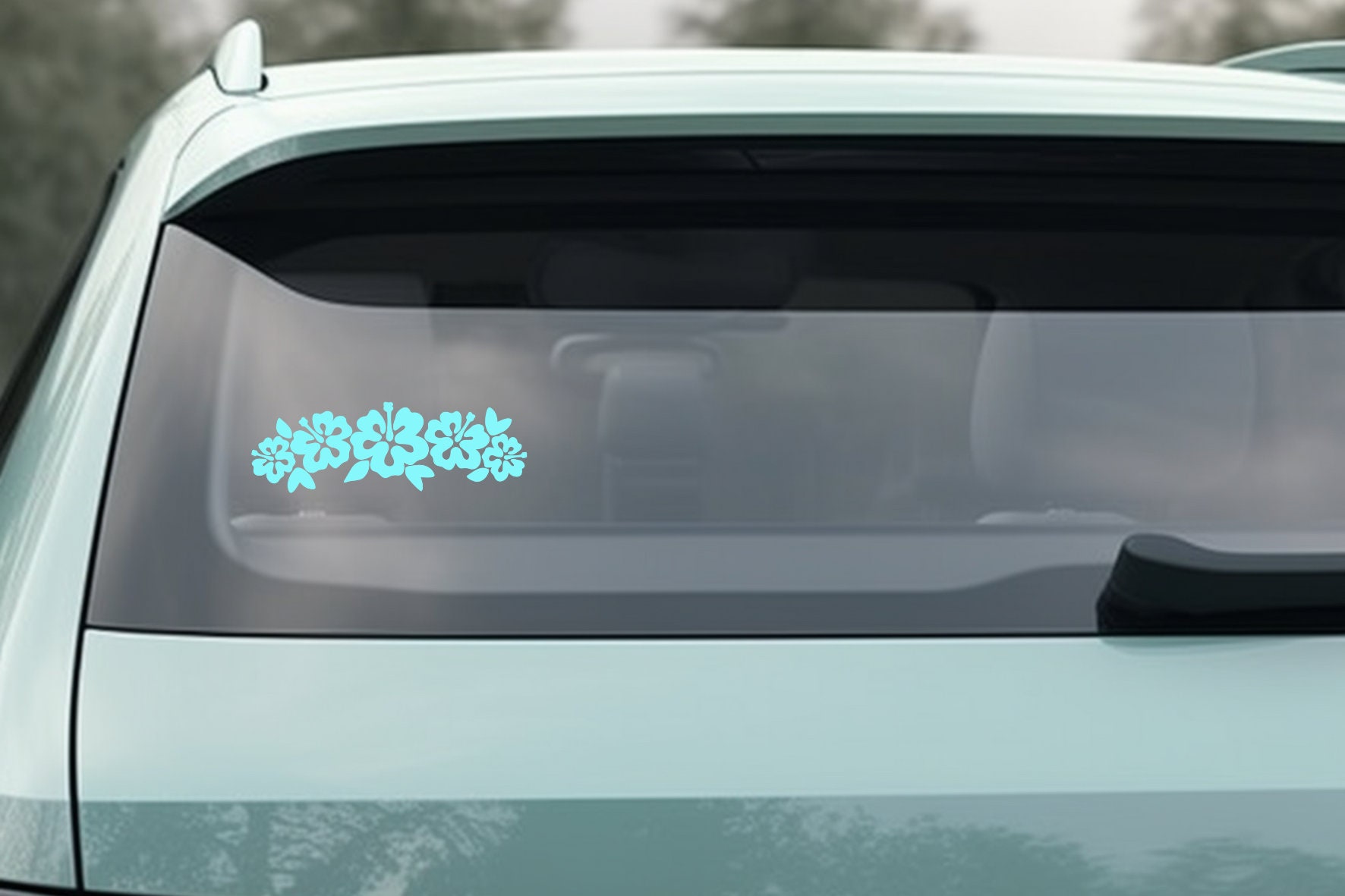 Hibiscus Flower Car Decal: Weather-resistant Vinyl Sticker - Etsy