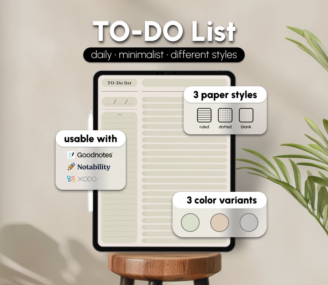 To-do List Printable, Goodnotes Planner, To-do List Prints, To-do List ...