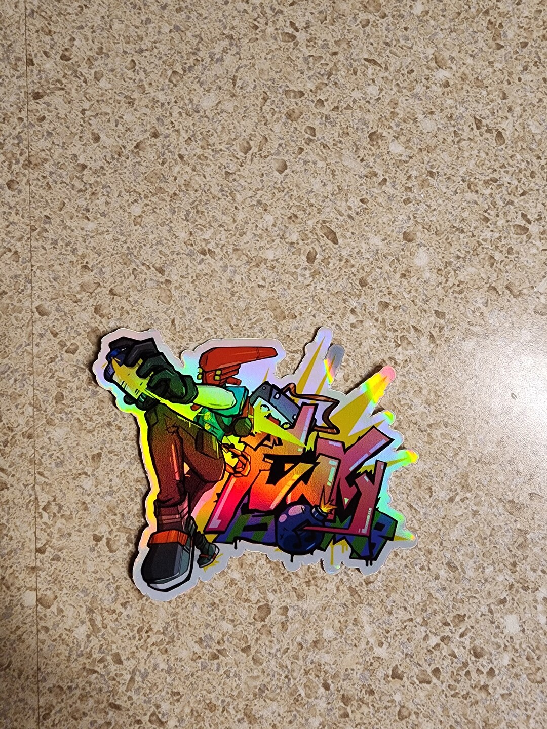 Holographic Bomb Rush Cyberfunk Sticker - Etsy