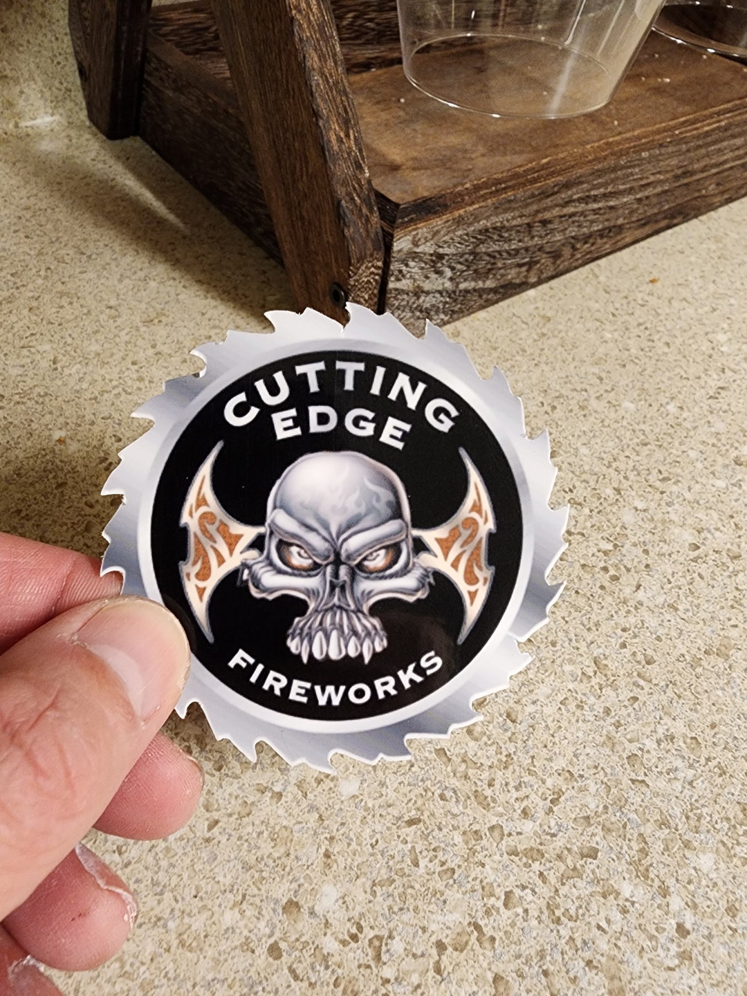 Cutting Edge Fireworks Sticker - Etsy