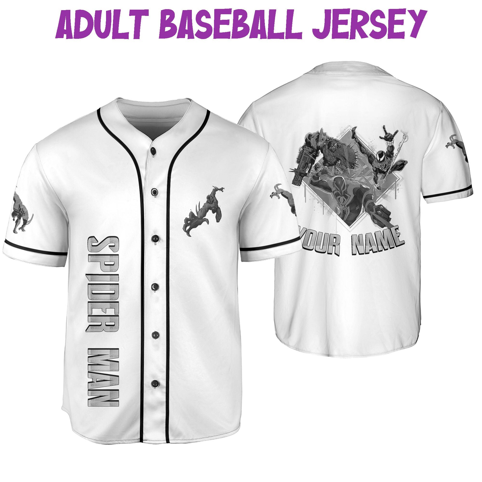 Personalized Spider-Man Across the Spider-Verse Baseball Jersey sold by ...