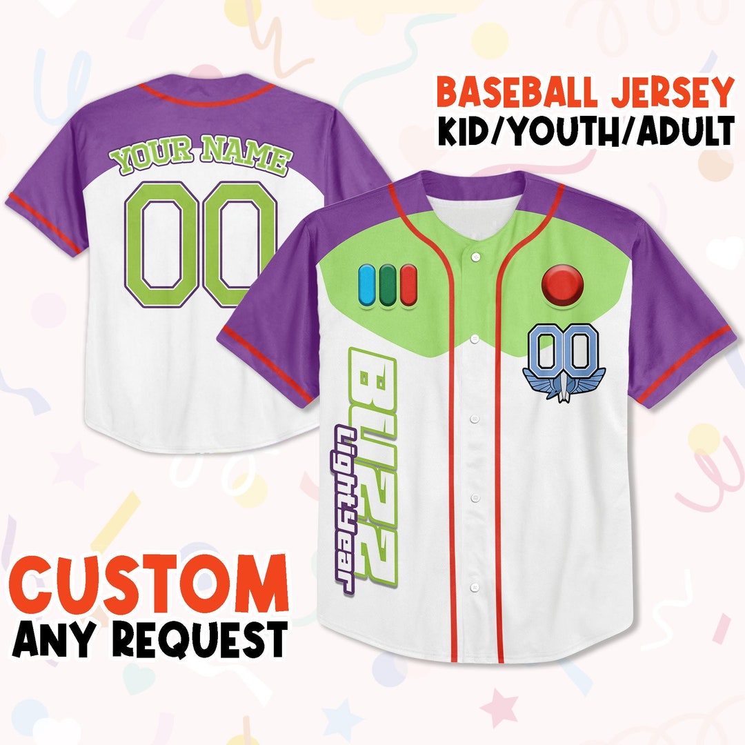 Custom Toy Story Buzz Lightyear Purple Jersey Baseball Team - Etsy