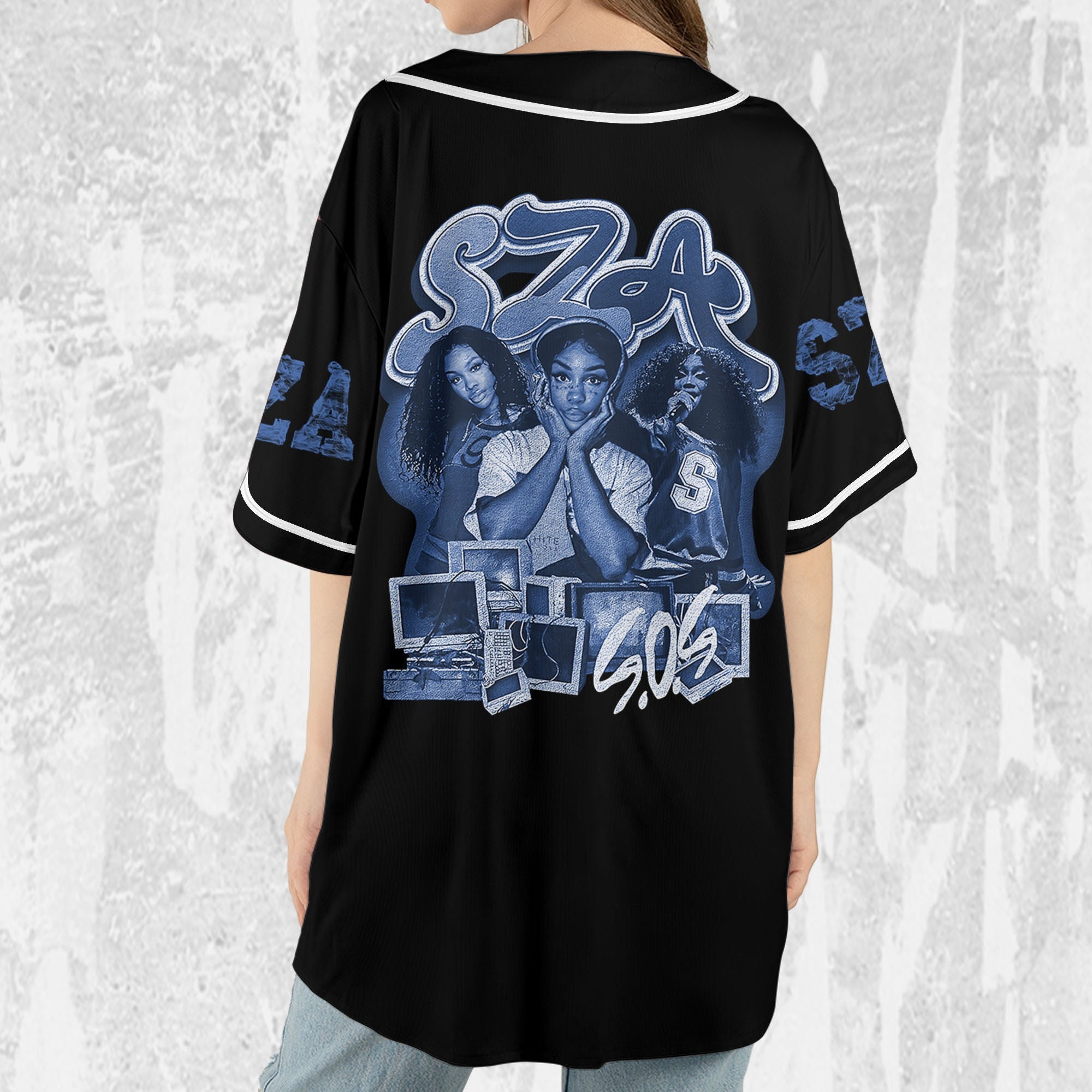 Personalize SZA Retro Vintage SOS Jersey, Sza Baseball Jersey, SOS New ...