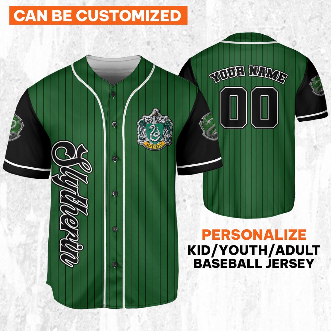 Personalize Harry Potter Slytherin Green Baseball Jersey - Etsy