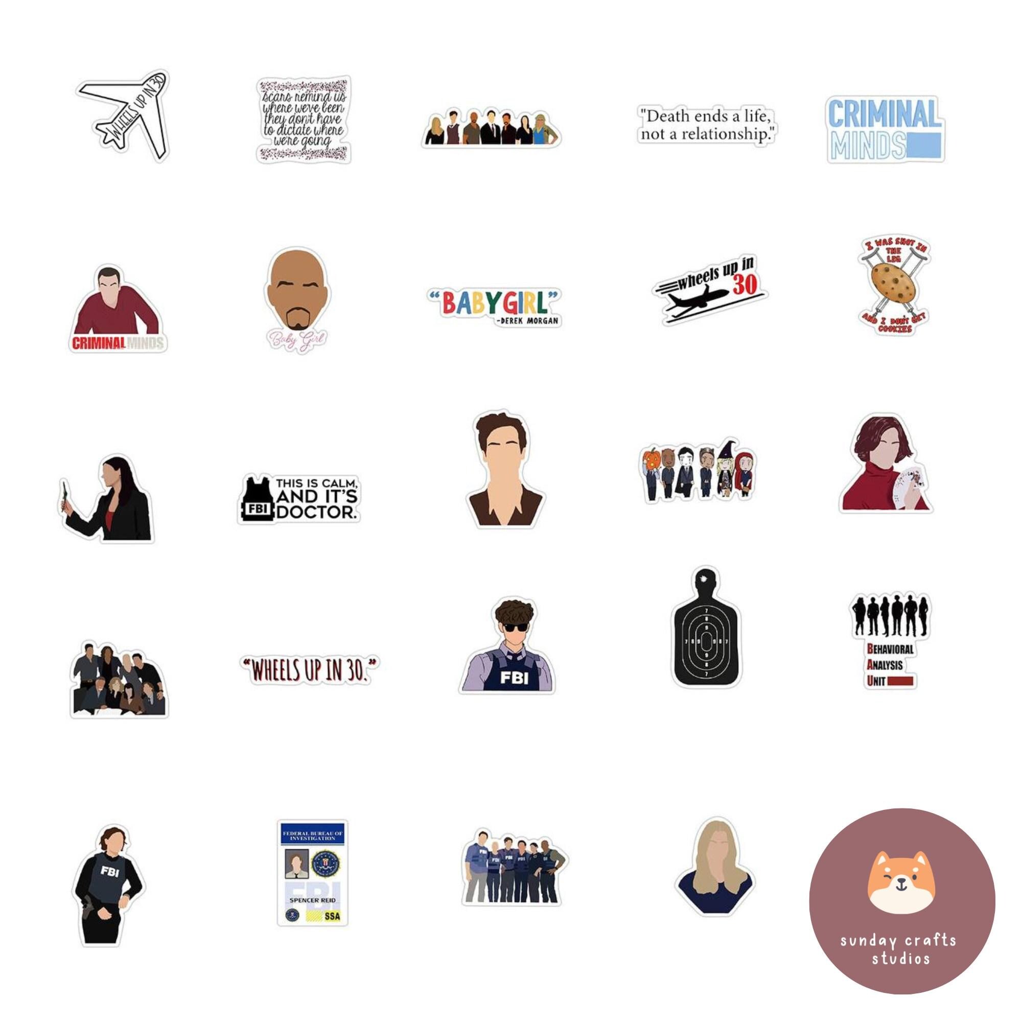 50pcs Criminal Minds Sticker Pack - Etsy