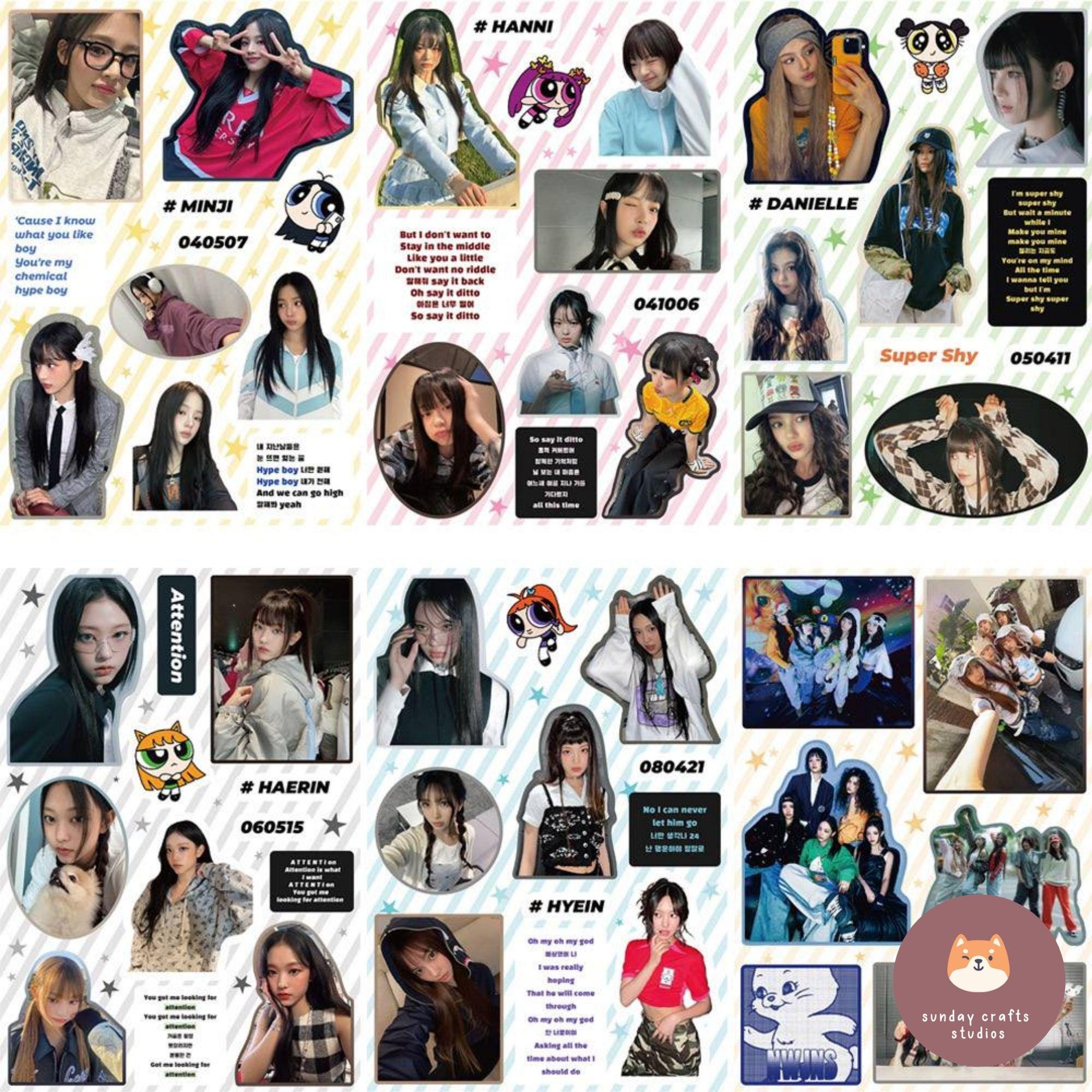 8 Sheets - KPOP New Jeans Sticker Sheets - Etsy