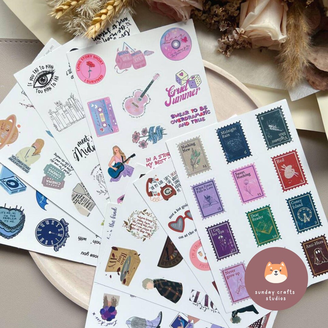 8 Sheets /108 PCS Taylor Swift Sticker Sheets - Etsy