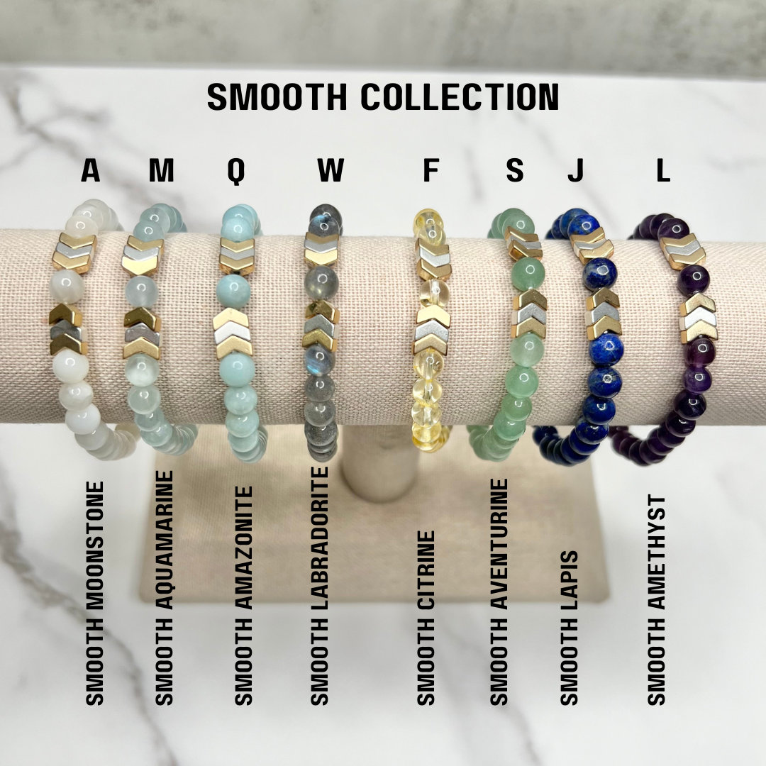 Natural Gemstone Stretch Bracelet Gemstone Stacking Bracelet Set Bead ...