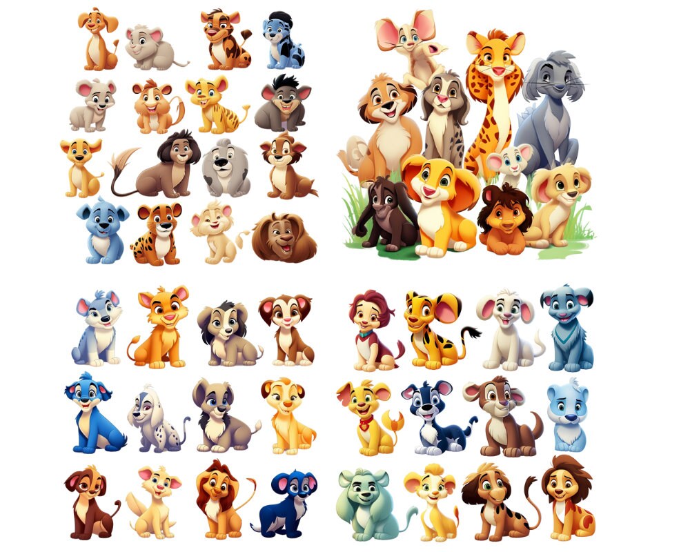 Animals Wild Clipart, Jungle Animal Clipart, Safari Animals, Vector ...