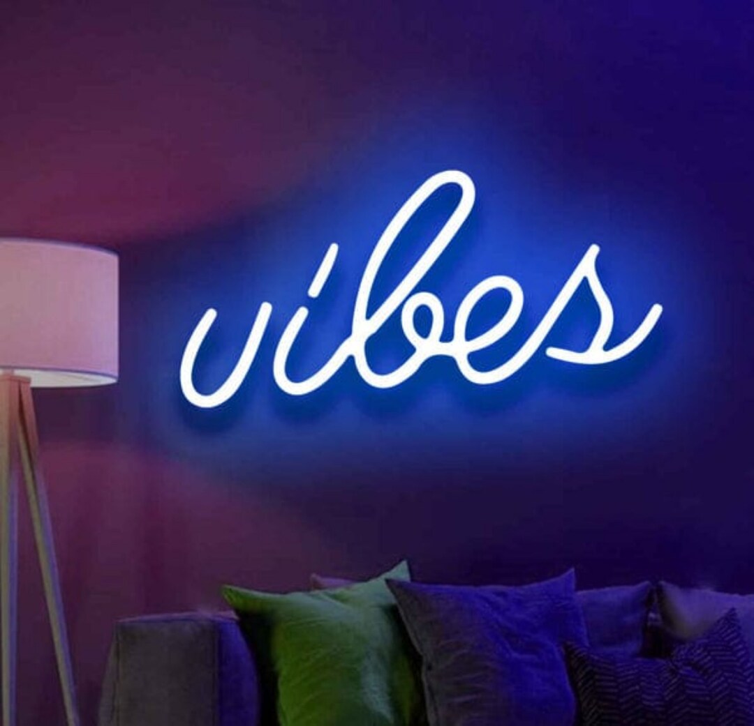 Customizable Vibe Neon Sign - Personalized Neon Art for Your Home or ...