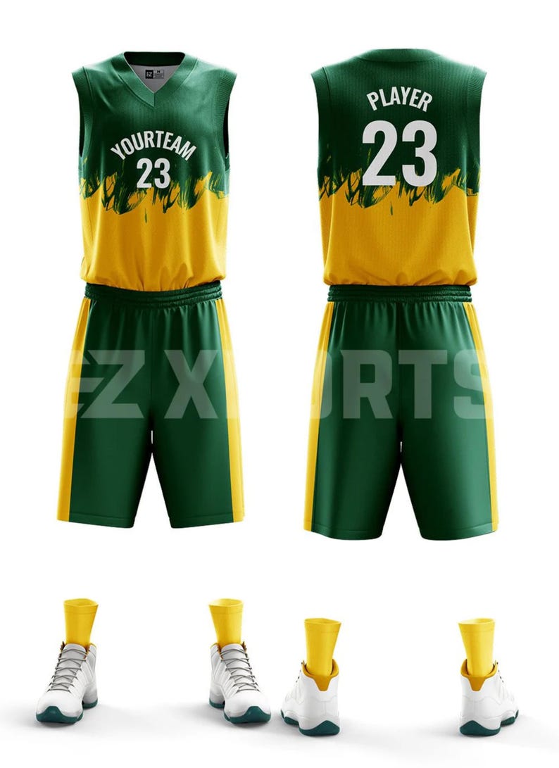 Personalized Basketball Uniform Set — Custom Name and Number and Logo ...