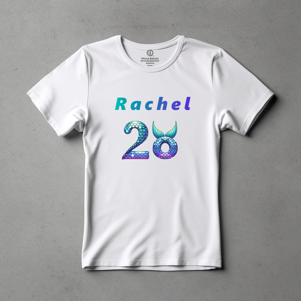 Birthday Mermaid Transparent PNG Bundle, Bundle Mermaid Birthday Number ...