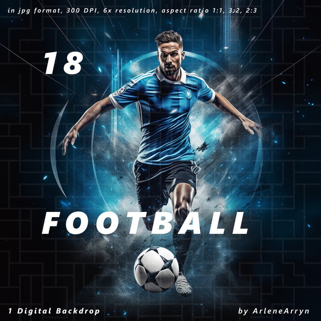 Soccer Ball Football Sports Poster Prints JPG Backdrop, Football ...