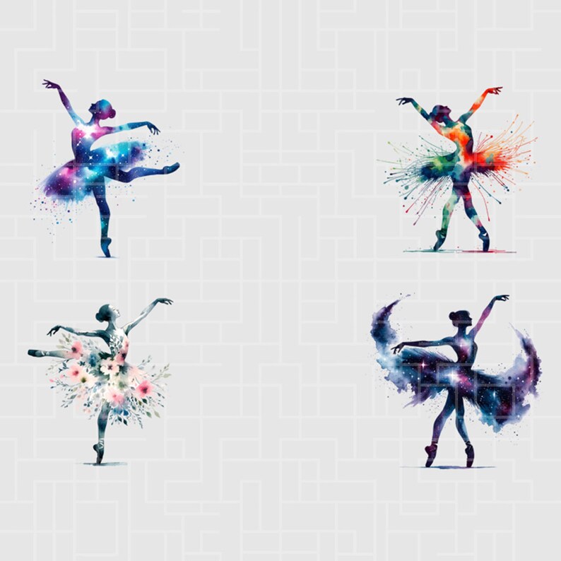 Ballerina PNG Bundle, Ballerina Clipart PNG, Ballet Watercolor Clipart ...