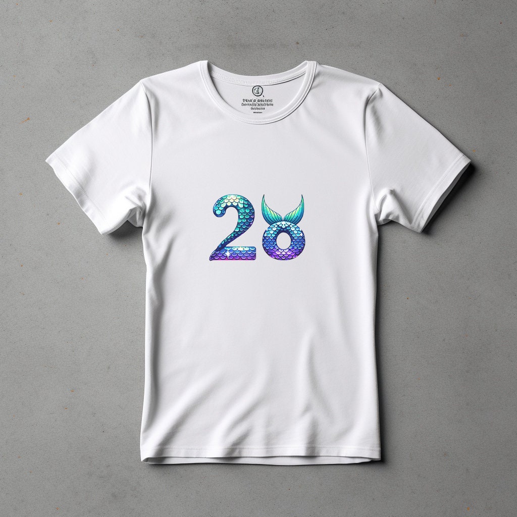 Birthday Mermaid Transparent PNG Bundle, Bundle Mermaid Birthday Number ...