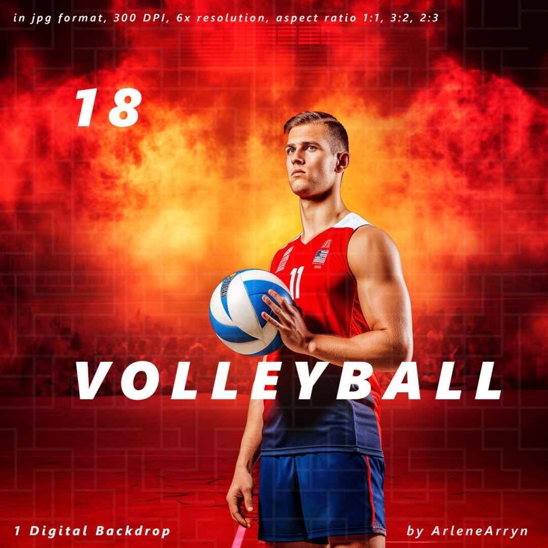 Sports Posters Volleyball JPG Backdrop, Volleyball Professional Poster ...
