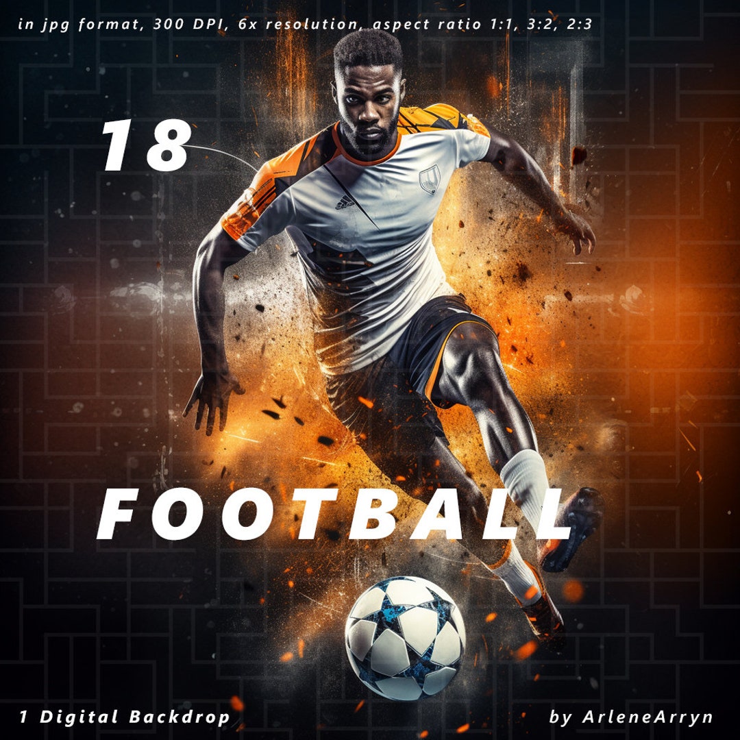 Soccer Ball Football Poster Sports Prints JPG Backdrop, Football ...