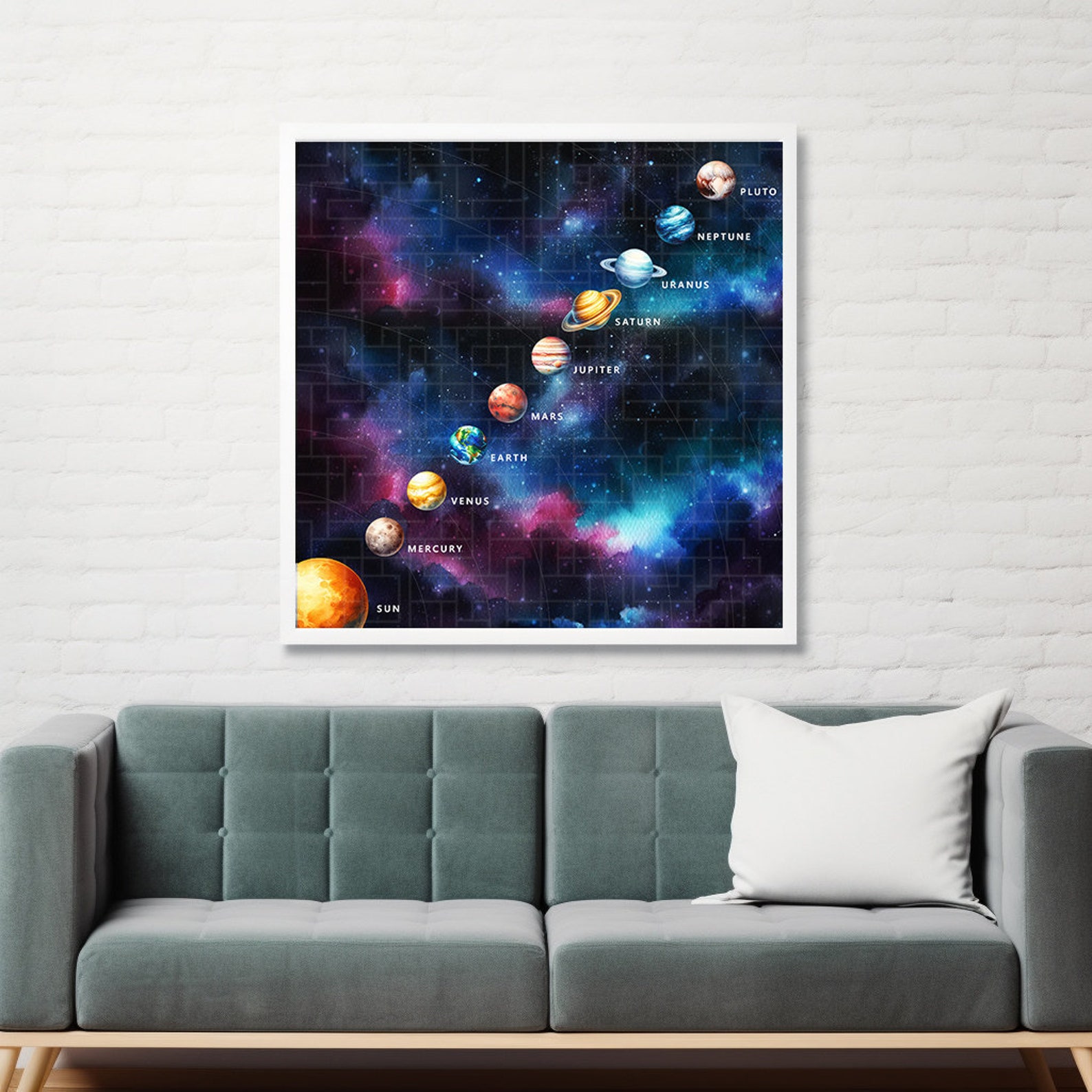 Solar System Wall Art Posters Print for Home Decor, Digital Download ...