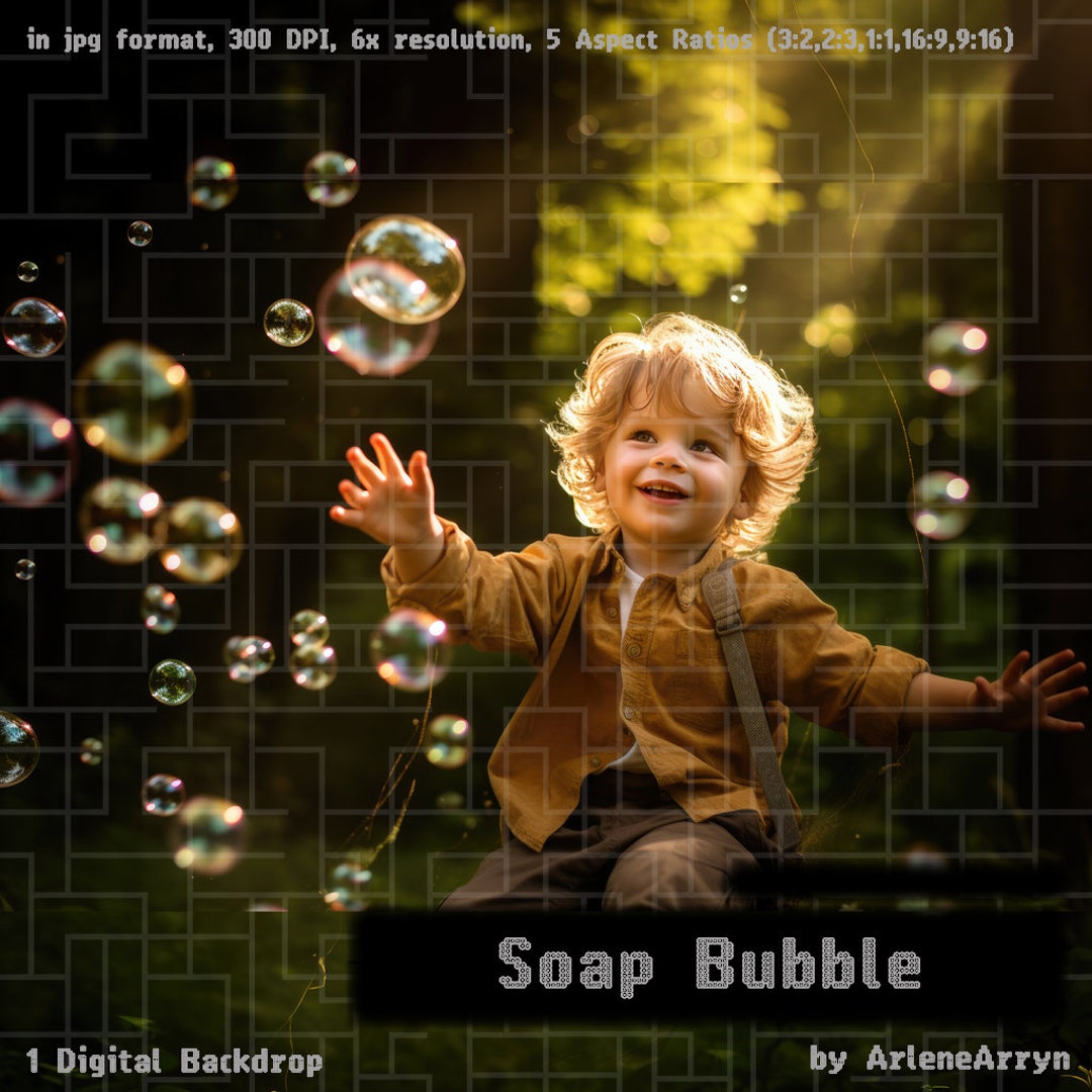 Soap Bubbles Digital Backdrops Background Overlays Composites Newborn ...