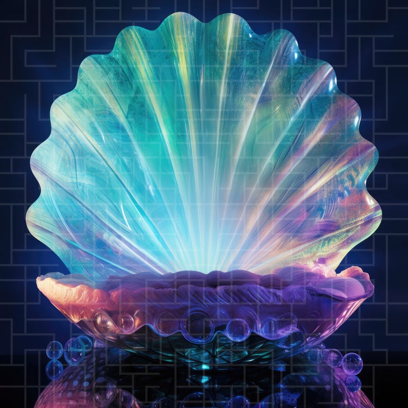 Seashell Mermaids Maternity Backdrop Overlay Digital Backdrop Studio ...