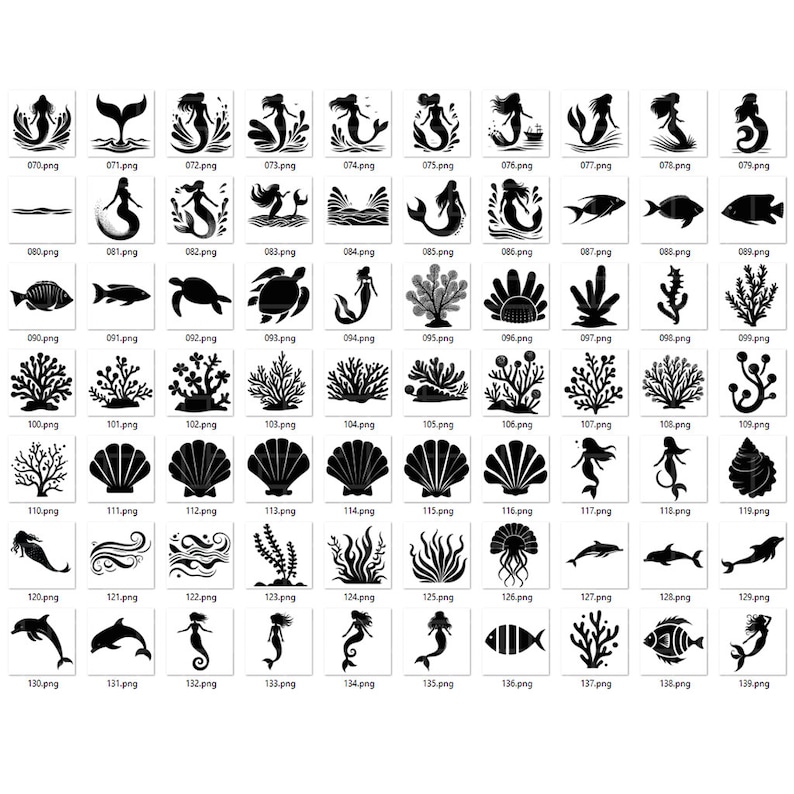 Mermaid SVG Girl Bundle Files, Cute Mermaid SVG PNG, Mermaid ...