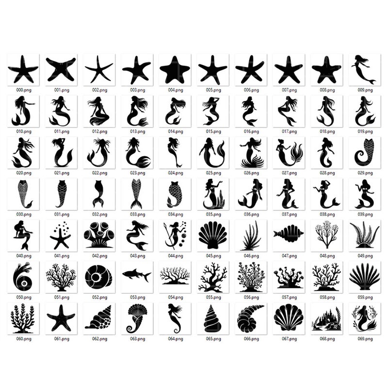 Mermaid SVG Girl Bundle Files, Cute Mermaid SVG PNG, Mermaid ...