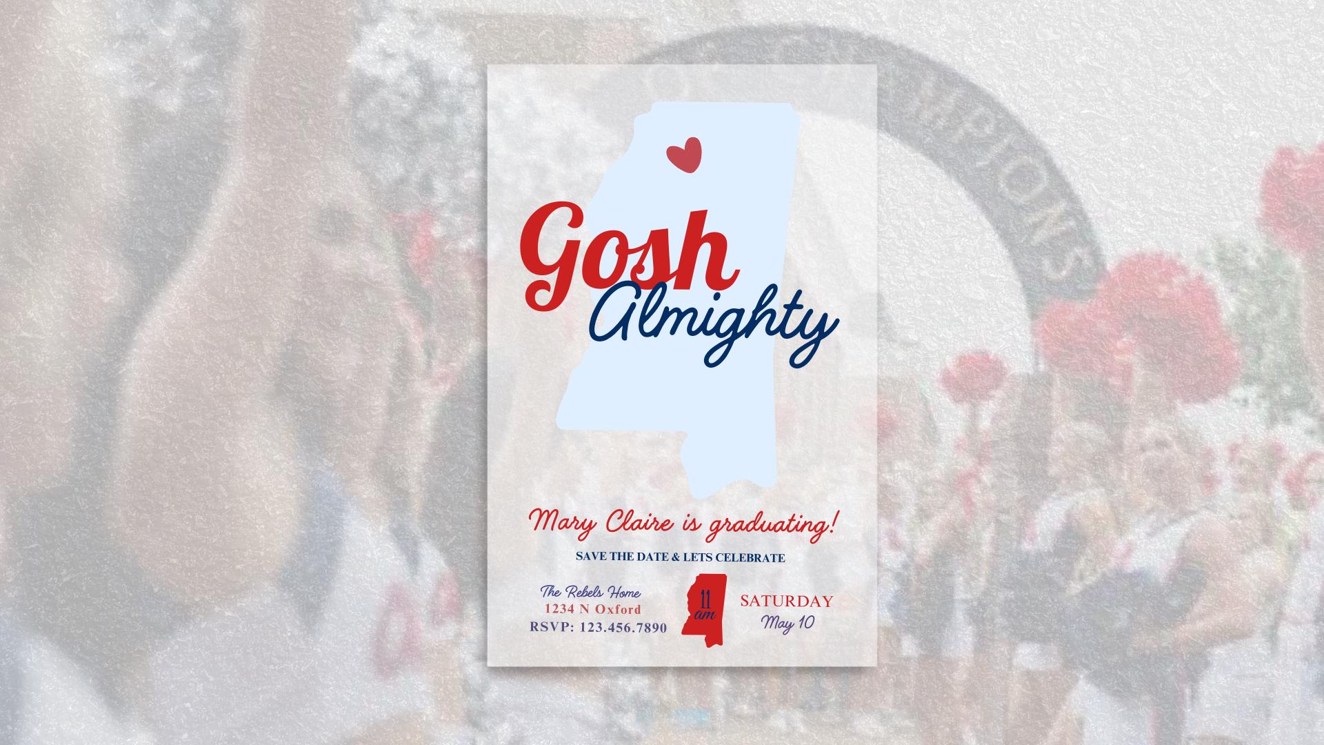 Ole Miss Graduation Card - Etsy