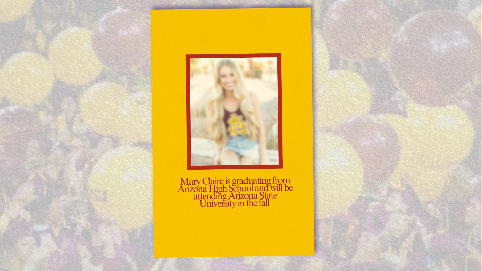 Arizona State University Graduation Card - Etsy