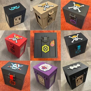 One Piece Themed Trading Card Game Deck Holder Box TCG Black Edition ...