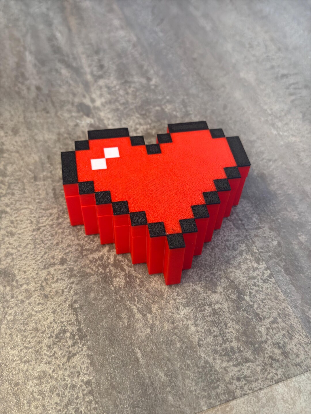 8-bit Heart-shaped Container–retro Inspired Gaming Storage for up to 8 ...