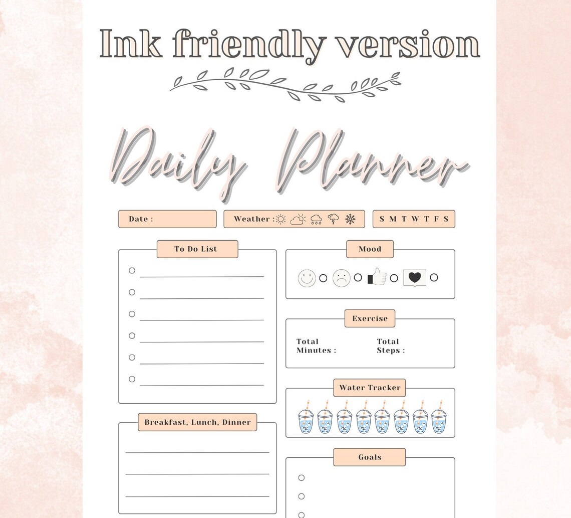Daily Planner Printable | to Do, Everyday Planner, ADHD Planner ...