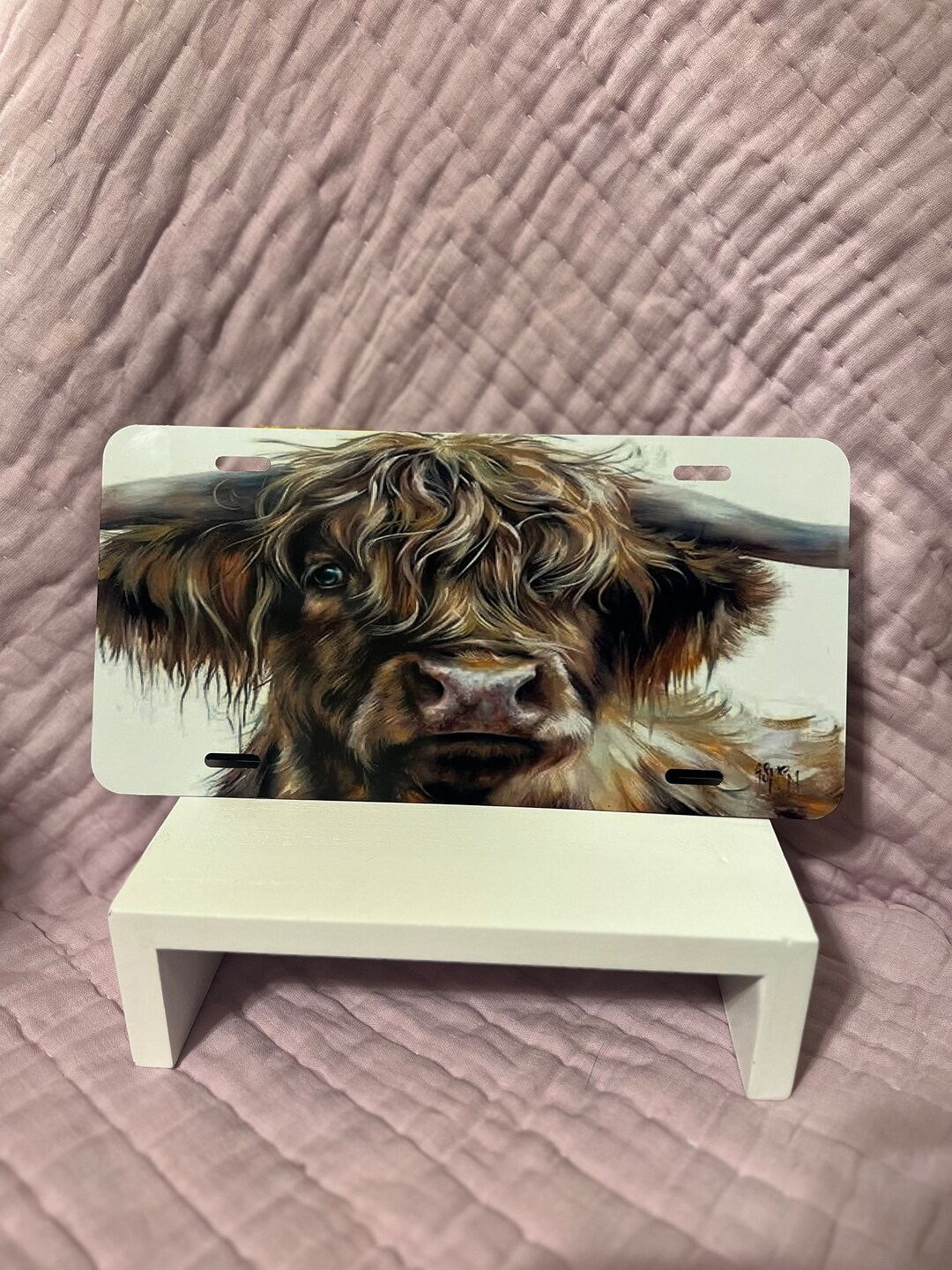 Highland Cow License Plate - Etsy